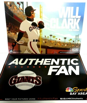 Will Clark San Francisco SF Giants SGA Authentic Baseball Cheer Card ...