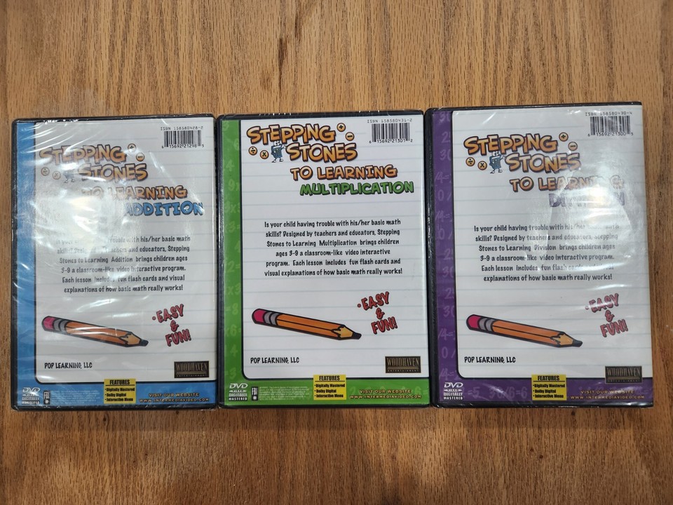 Stepping Stones to Learning : Addition Multiplication Division (DVD, 3 ...