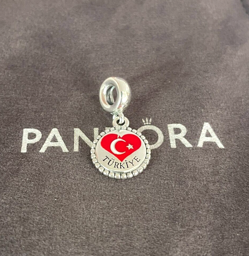 Pandora TÜRKİYE Flag Exclusive Charm Pendant Sterling Silver Dangle ...