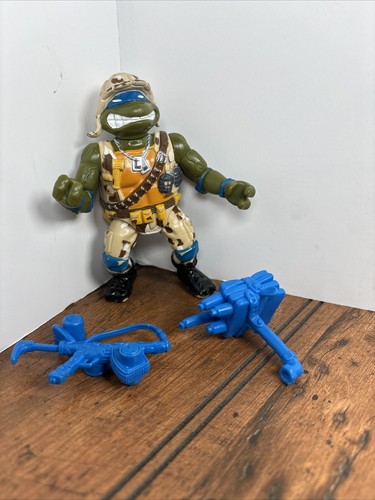 Lieutenant Leo w/ 2 Weapons Ninja Turtles 1991 MUTANT MILITARY Leonardo ...