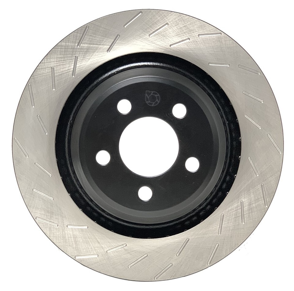 FRONT+REAR BRAKENETIC PREMIUM Slotted Brake Rotors Hellcat SRT w/6P ...