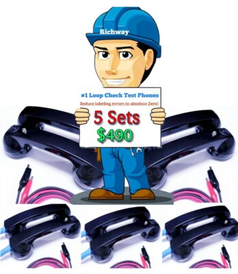 Loop Check Phone Set Continuity, Continuity Test Phones - 5 SETS ...