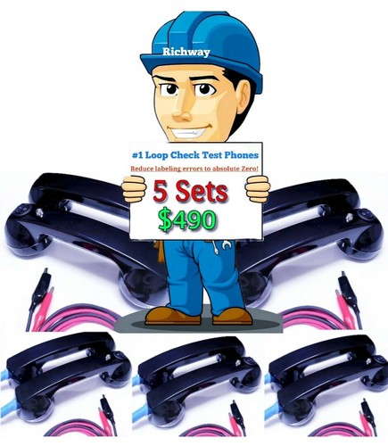 Loop Check Phone Set Continuity, Continuity Test Phones - 5 SETS ...