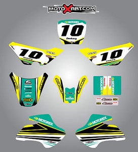 Full Custom Graphic Kit - STRIKE Style - Suzuki JR 50 All years ...