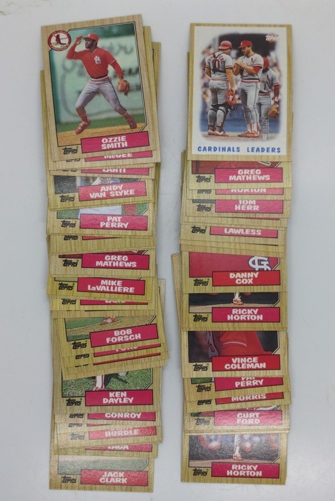 1987 TOPPS ST LOUIS CARDINALS TEAM Lot Baseball CARDS '87 1980'S OZZIE ...