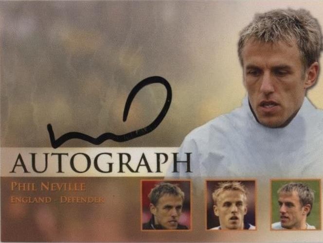 2013 Futera World Football Unique - Autographs Phil Neville ...