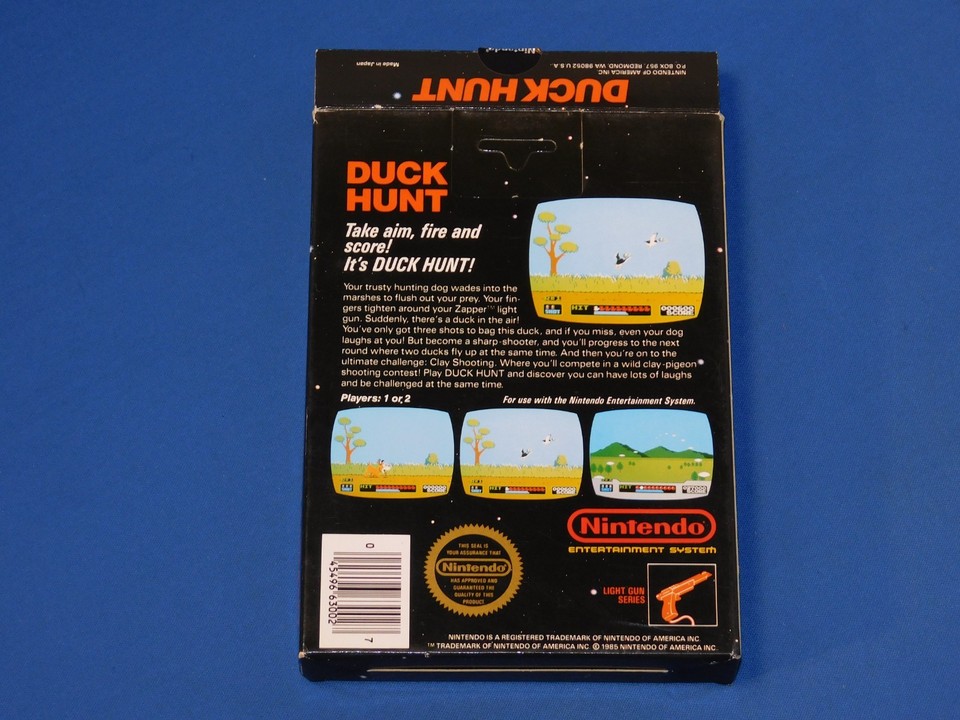 Vintage 1985 NES Nintendo Duck Hunt Video Game With Original Box & Inst ...