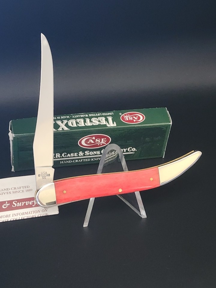 2008 Case XX Large Toothpick 610098 SS Red Bone Merry Christmas Knife 08741 | eBay