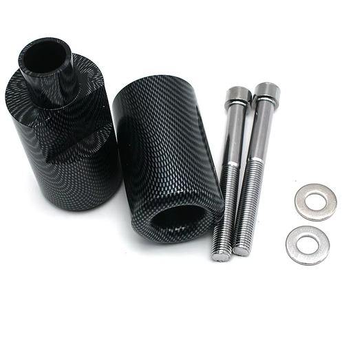 Black / Carbon Motorcycle Frame Sliders anti Crash Falling Protection ...