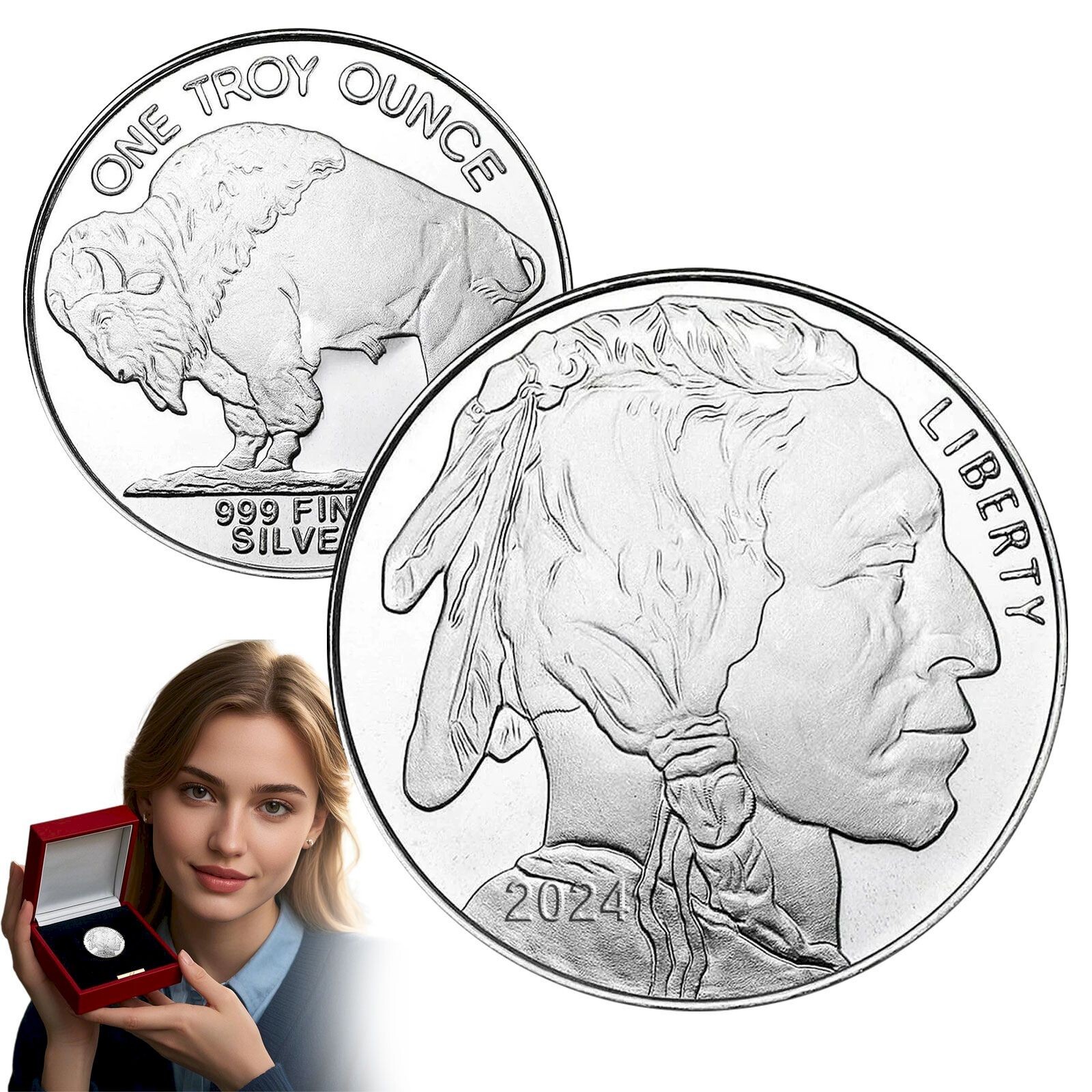 2024 Buffalo Silver Round Coin 1 Oz One Troy Ounce Silver Bullion | eBay