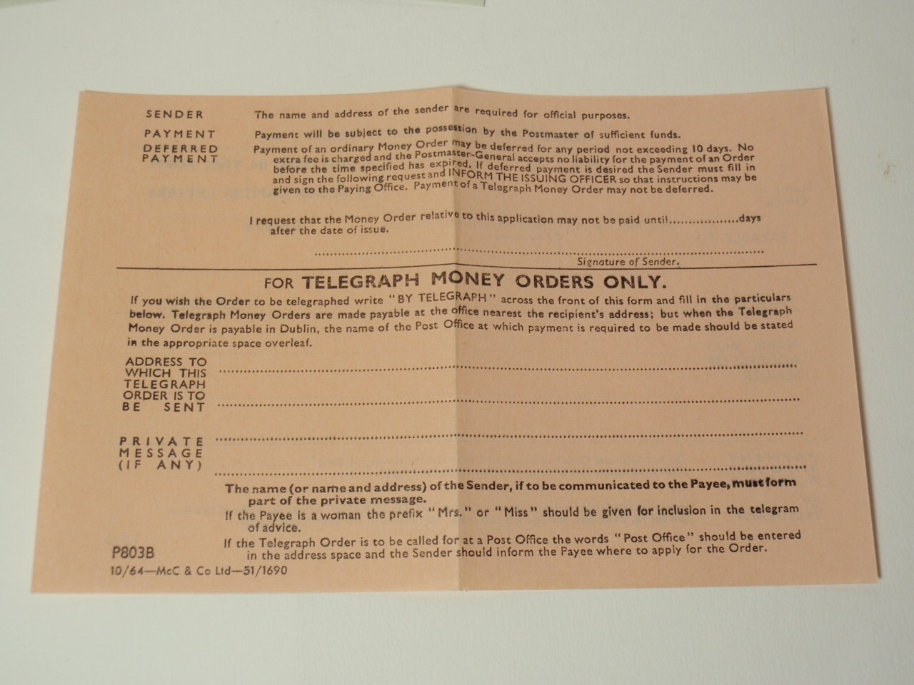 Vtg 60s Post Office Bank Blank Forms: Money Order & Savings Bank ...