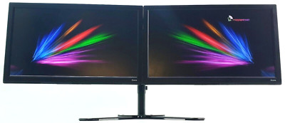 Dual Iiyama 24" PC Monitor Bundle 2x24" FULL HD DVI VGA HDMI + New Dual ...