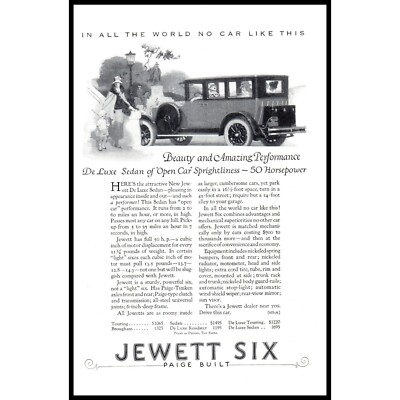 1924 Jewitt Six Sedan Vintage Print Ad Mother Daughter Dress Wall Art ...