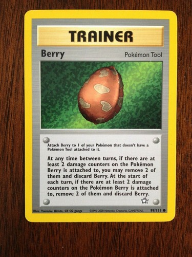 Pokémon Neo Genesis Trainer Berry 99/111 Excellent Condition. Free ...
