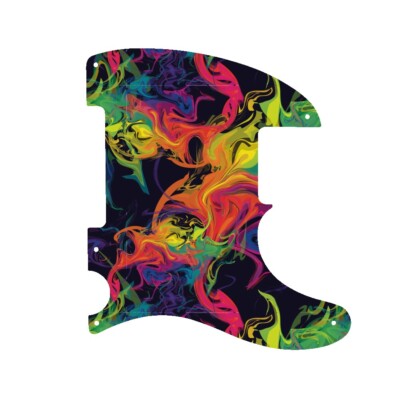 Pickguard For Fender Esquire Or Telecaster 5 hole rainbow swirl | eBay
