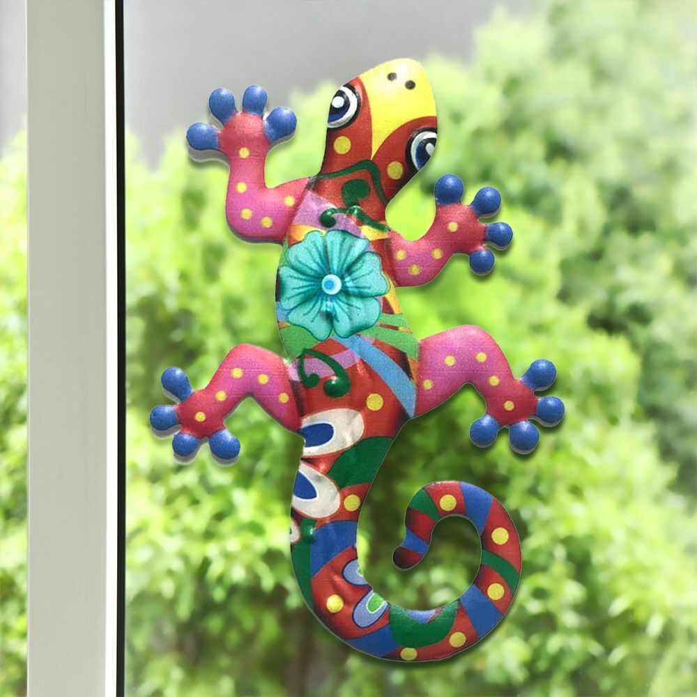 Metal Wrought Iron Gecko Wall Hanging Lizard Wall Handing Yard | eBay