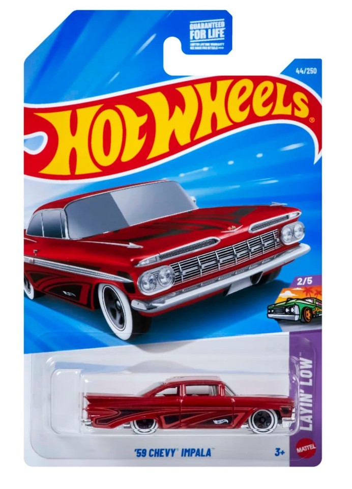 Hot Wheels '59 Chevy Impala #44/250 LAYIN' LOW 12/5 Red 2026🔥🔥 | eBay