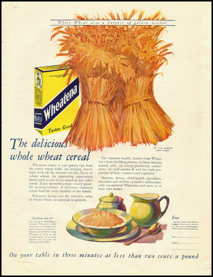 1926 vintage food ad for Wheatena Breakfast whole Wheat Cereal -122012 ...