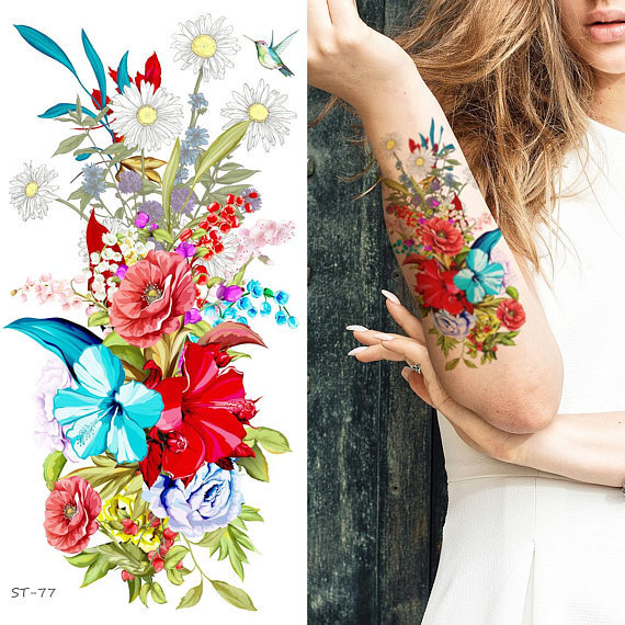 Colorful temporary tattoos | Orangetattooshop.com