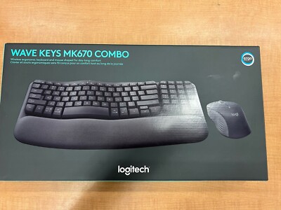 Logitech - Wave Keys MK670 Combo Ergonomic Wireless Keyboard and Mouse ...