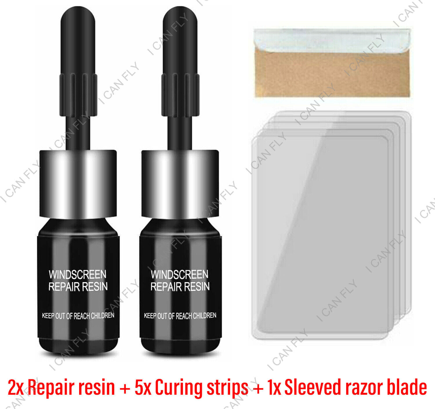 20x Repair Glass Windshield Kit Window Crack Car Tool Screen Resin DF ...