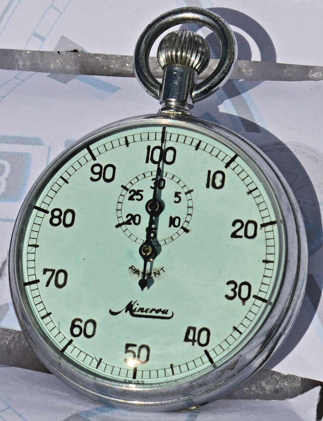 Very Rare Minerva Stopwatch With Hand Movement Every Second, Precision ...