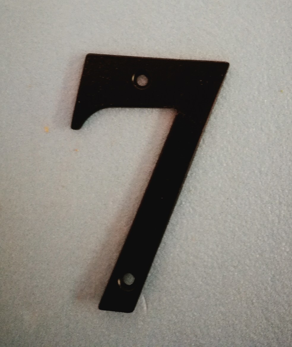 Black metal door number 7. | eBay UK