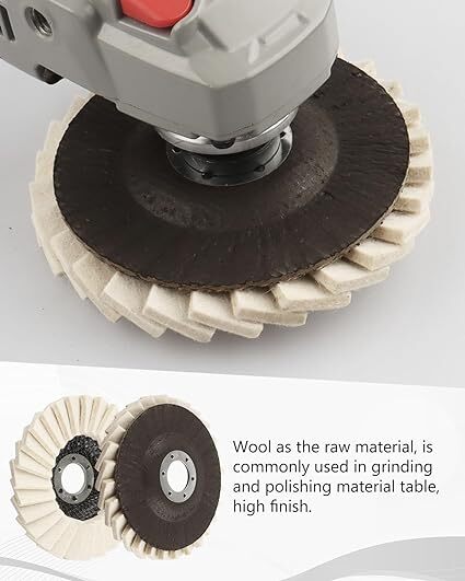 115MM Wool Felt Flap Disc Metal working Polishing Buffing Wheel For ...