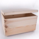 Large Wooden Storage Memory Box With Lid / Pinewood Toy Chest Keepsake ...