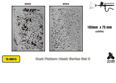 Tetra Model Works Dust Pattern Stencil Series Set II (103mm x 75mm ...