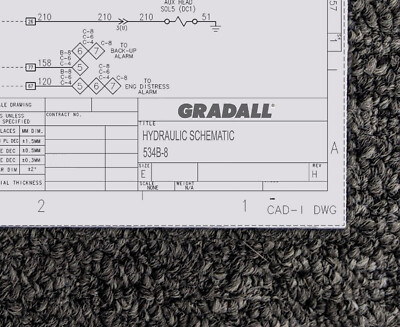 Gradall Telehandler 534B-8 Hydraulic Schematic Manual Diagram | eBay