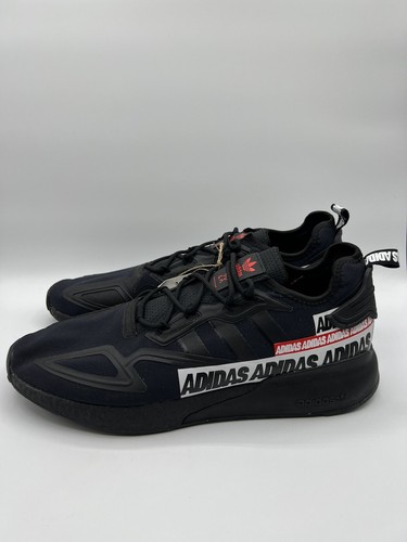 Adidas Men’s ZX 2K Boost Originals Size 14 Black White Red | FX7038 ...