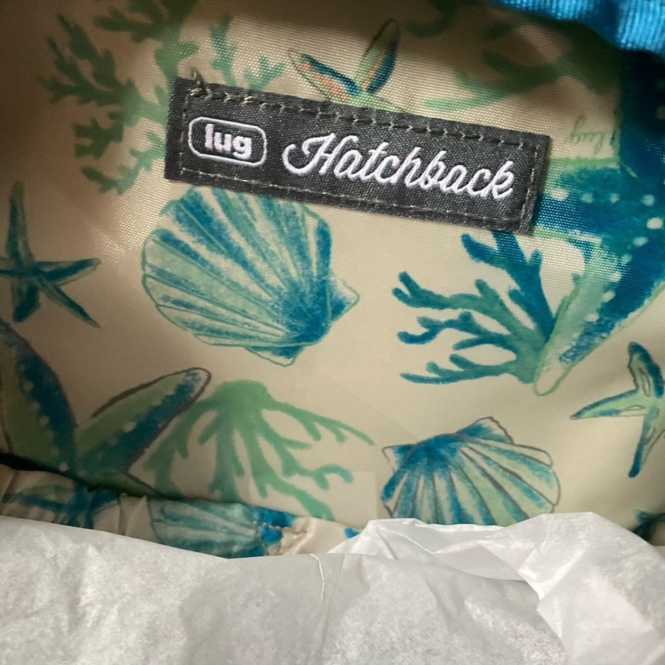 Lug Hatchback Teal Blue Nylon Backpack Bag Travel Purse RFID Blocking ...