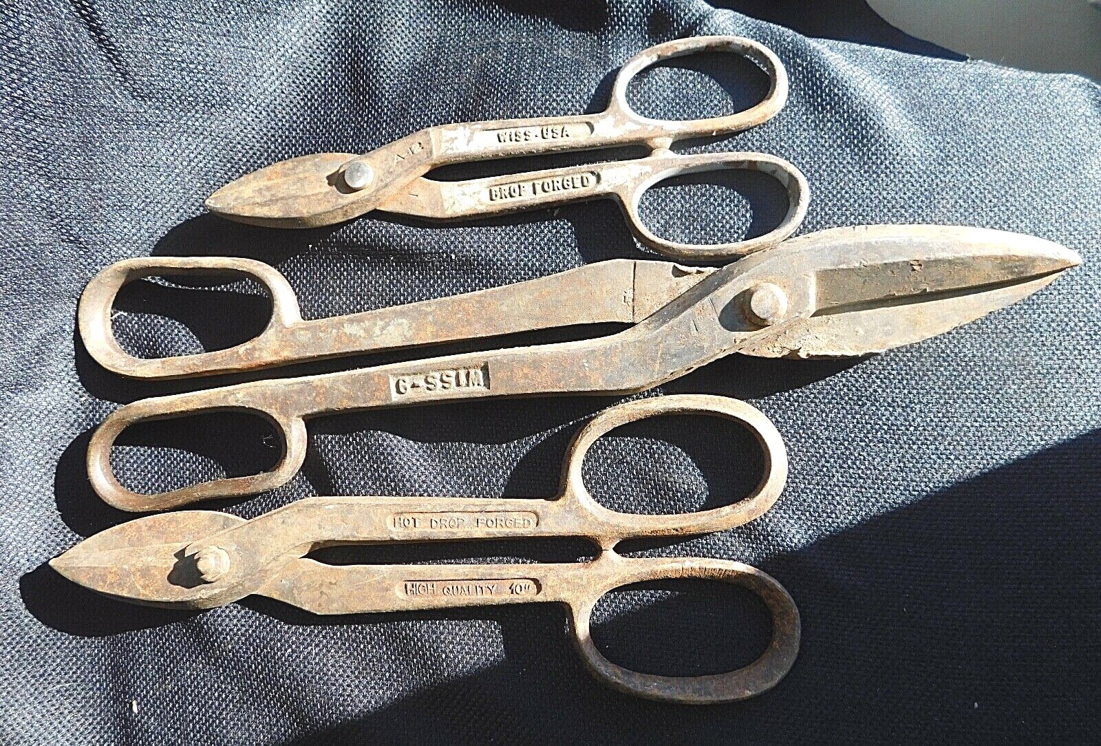 Vintage TIN CUTTER SNIPS (WISS, Hot Drop Forged, USA) Rust Patina ...