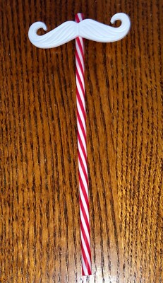 Christmas Swizzle Stick, Red and White Stried with Mustache, Chilis | eBay