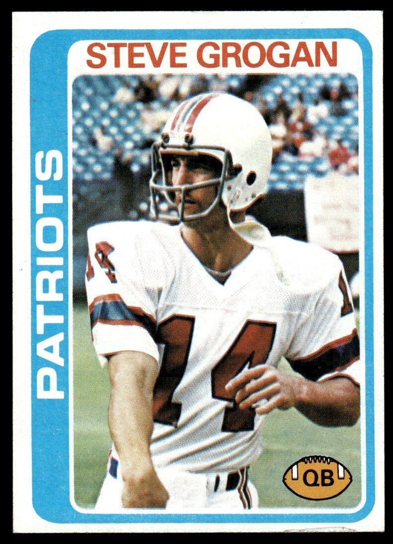 1978 TOPPS STEVE GROGAN K NEW ENGLAND PATRIOTS #485 | eBay