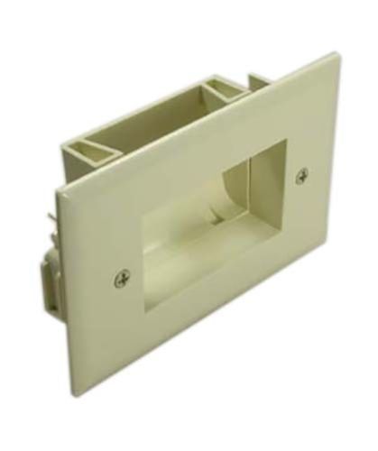 2-Gang EZ Mount Low Voltage Pass Through Audio Video Cable Recessed ...