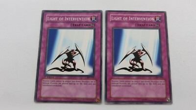 2x ( 1x 1st / 1x UNL ) LIGHT OF INTERVENTION TRAP PSV-031 COMMON YUGIOH ...