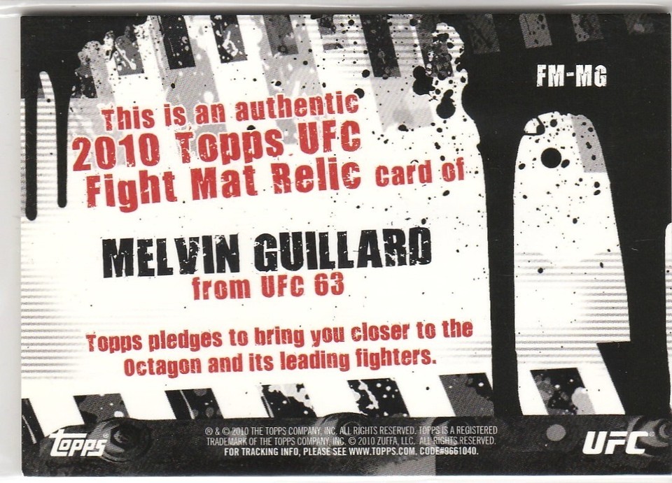 2010 Topps UFC Fight Mat Relics #FM-MG Melvin Guillard/UFC 63 058-B | eBay