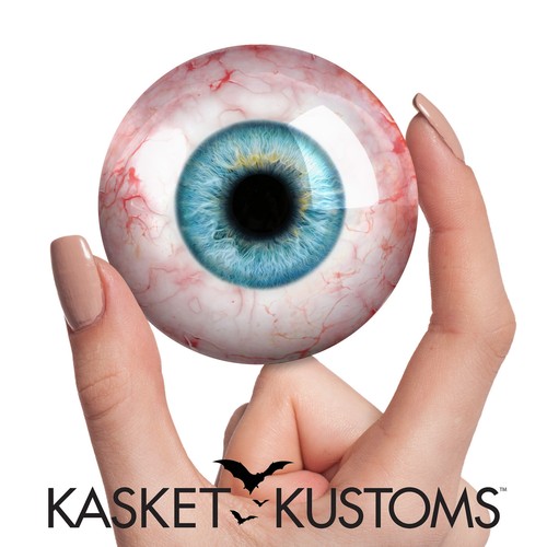 Blue Glass Eye - Extra Large Bloodshot Human Taxidermy Eyeball 70mm 1pc ...