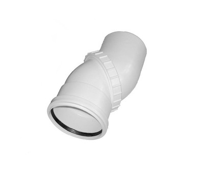 110mm Adjustable Waste Water Pipe Bend 0 - 90 Degrees UPVC Push Fit ...