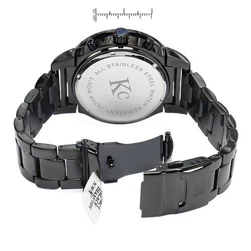 KC Diamond Men's Chronograph Date Watch w/ Genuine Black Diamonds, 2.20 ...