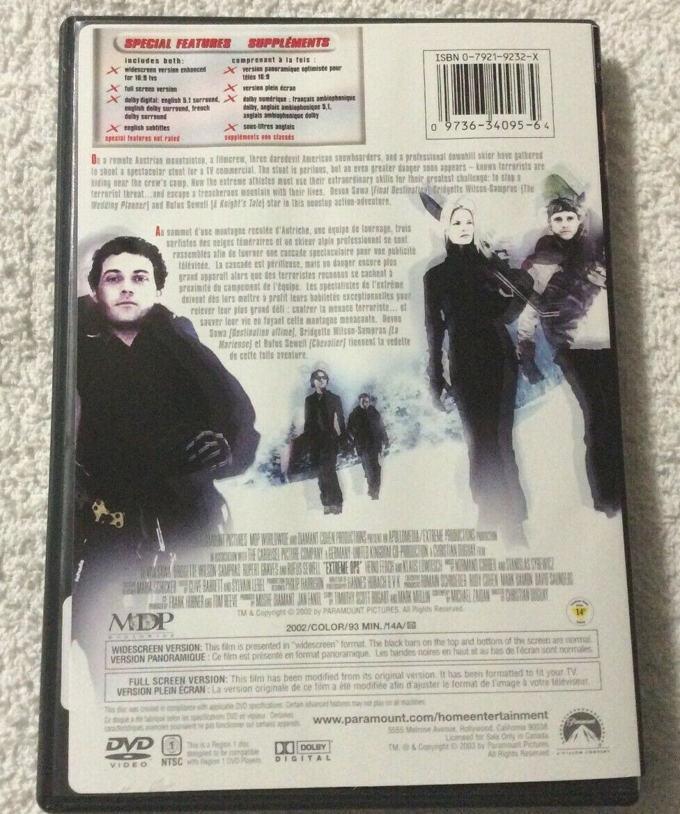 Extreme OPS DVD 2002 Paramount Collection | eBay