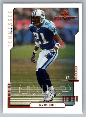 2000 Upper Deck MVP Card # 180 Samari Rolle - Tennessee Titans | eBay