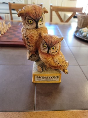 1973 SCREECH OWL LIONSTONE WHISKEY DECANTER BOTTLE PORCELAIN VINTAGE ...