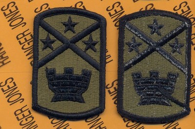 US Army 194th Engineer Brigade OD Green & Black uniform patch m/e | eBay