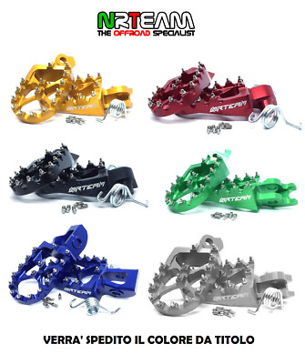 NRT KIT PEDANE MAGGIORATE ERGAL KAWASAKI KX 125 2002-2008 NERE | eBay