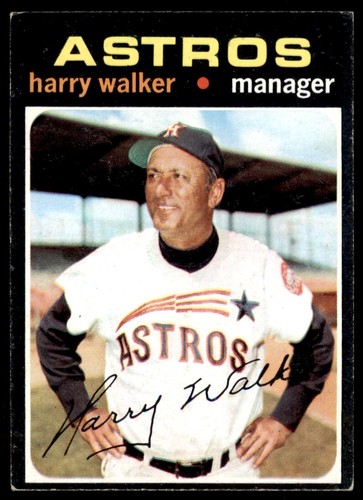 1971 TOPPS HARRY WALKER . HOUSTON ASTROS #312 | eBay