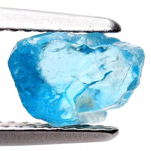 TOP IF FLAWLESS 2.85ct HEATED BLUE ZIRCON ROUGH 100%NATURAL FACET NR ...