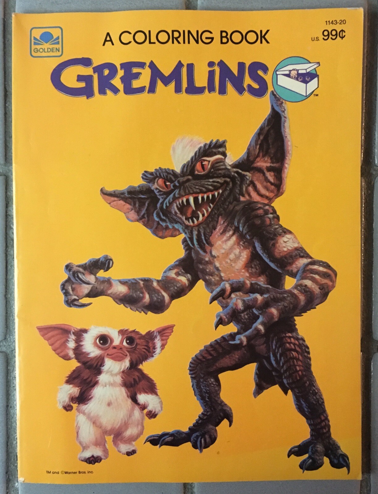 Vintage Gremlins Coloring Book (1985) Golden Gizmo Stripe Stephen ...